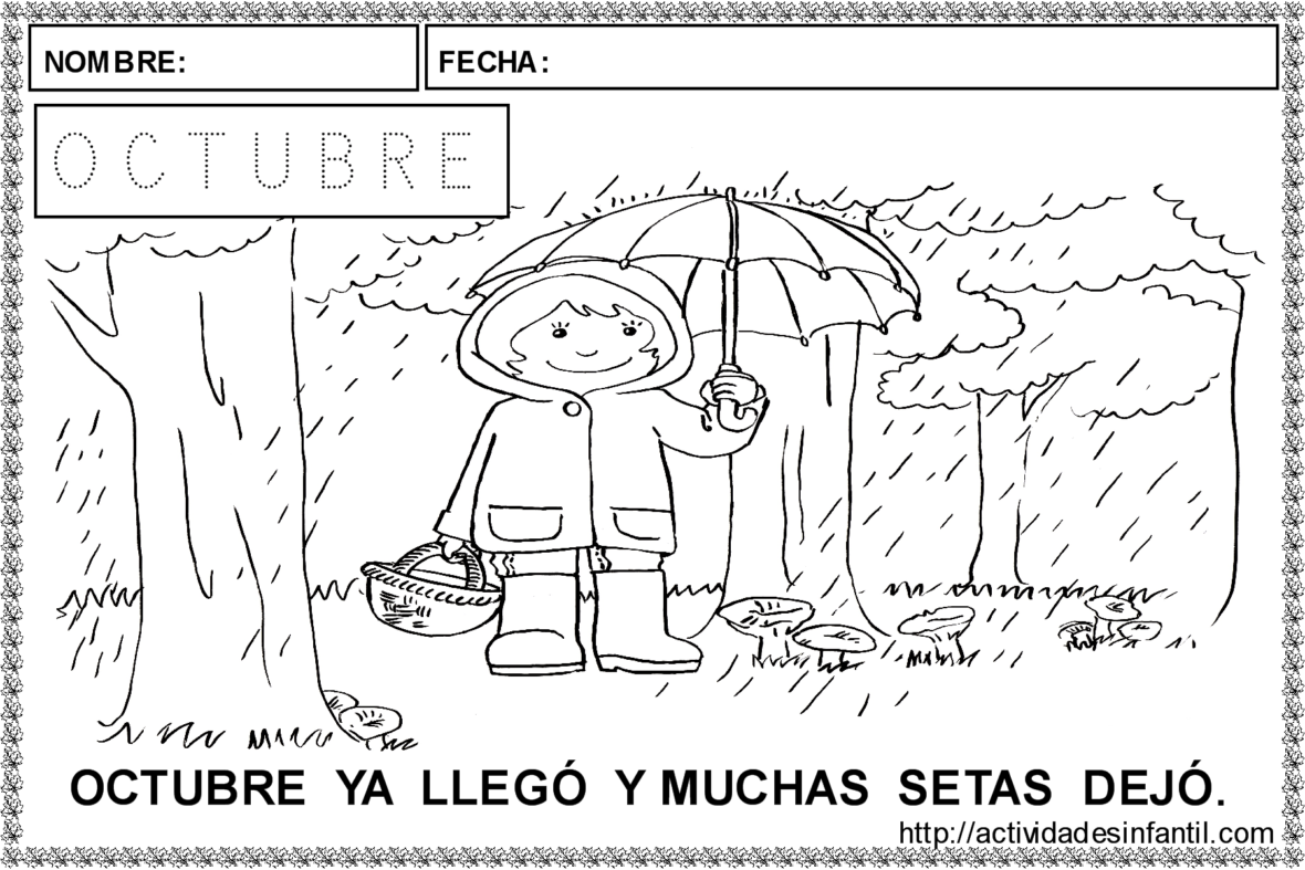 Refranes para los meses del año: Octubre - Actividades infantil