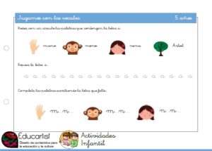 Proyecto: Aprendemos la letra A - Actividades infantil